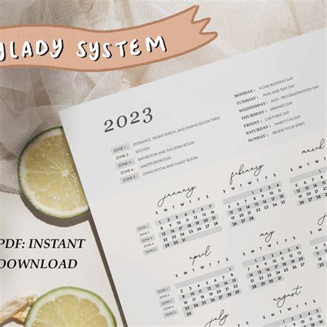 Image result for FlyLady Mini Calendar