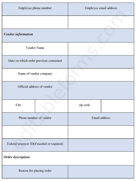 Image result for Order Requisition Form