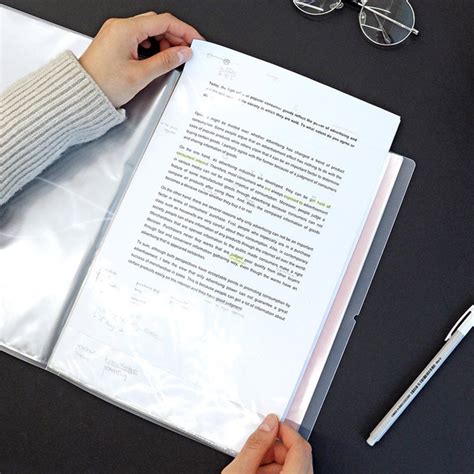 Indigo Storage A4 Clear File Folder Book - Fallindesign.com