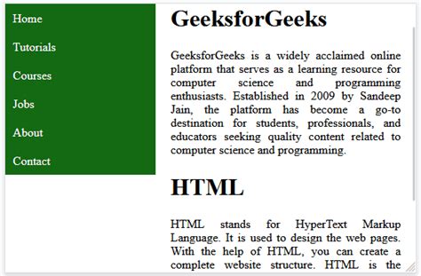 Image result for How to Make a Sidebar HTML