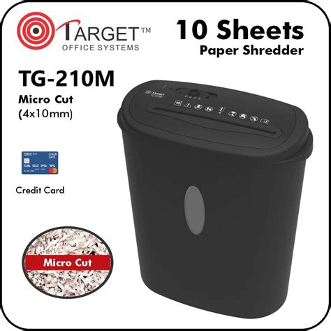 Target TG-210M 10-Pages Micro-Cut Paper/Card Shredder