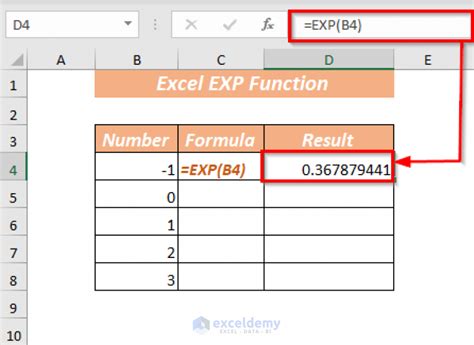 Image result for Exponent Function Excel