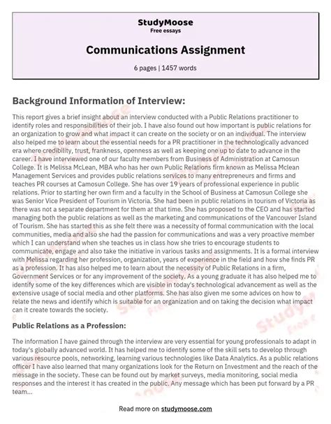 Image result for Communications Assignment Presentation