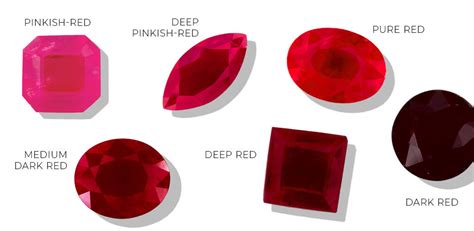 Image result for Ruby Gemstone Colors