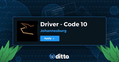 Image result for Code 10 Driver Jobs