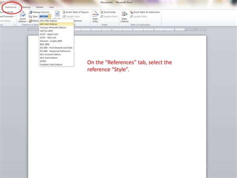 Image result for How to Create a Reference in MS Word