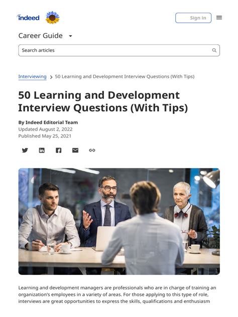 Image result for Training Development Interview in English