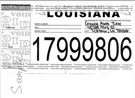 Image result for Editable Temporary License Plate Template
