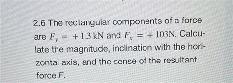 Image result for One of the Rectangular Components of a Force
