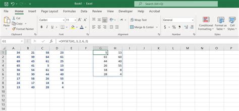 Image result for Excel Offset Row Formula