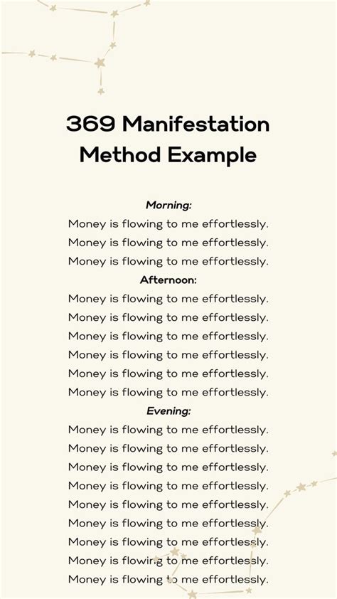 Image result for 369 Manifestation Method Example