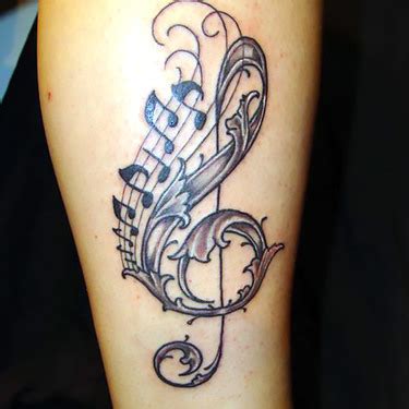 14 Treble Clef Tattoo Ideas