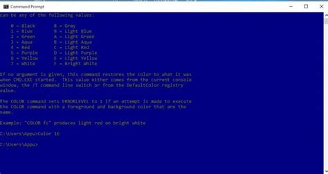 Image result for Command-Prompt Color Change