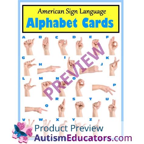Image result for Sign Language Alphabet Cards