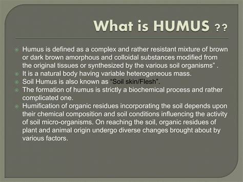 Image result for Humus Science