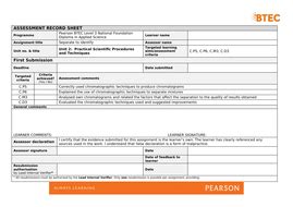 Image result for Report Layout for Applied Science BTEC