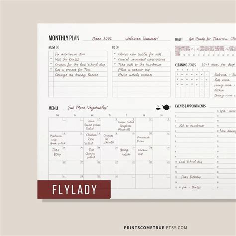 Image result for Open Source FlyLady Printables