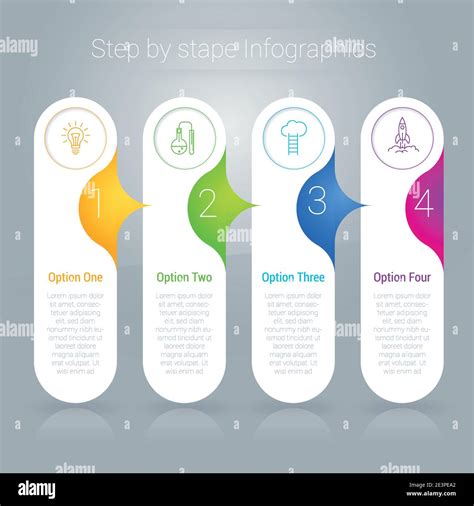 Step by step infographics template Stock Vector Image & Art - Alamy