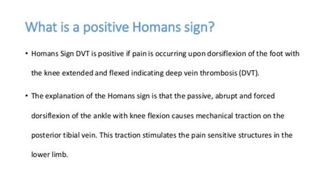 Image result for Positive Homans Sign