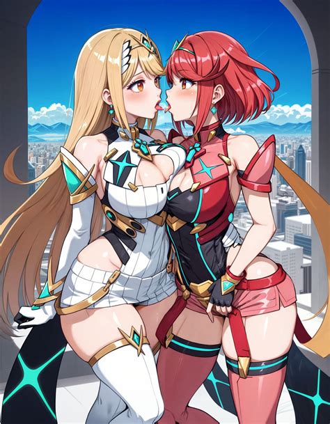 Image result for Pyra X Mythra deviantART