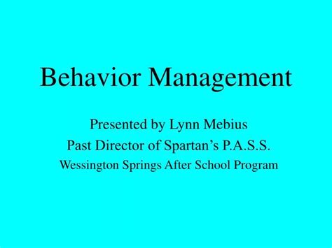 Image result for Behavior Management PowerPoint Presentation