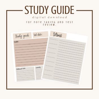 Image result for Printable Study Guide
