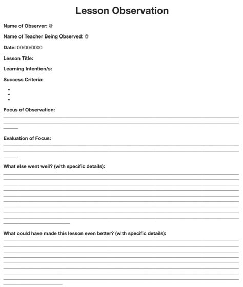 Image result for Fipc Lesson Observation