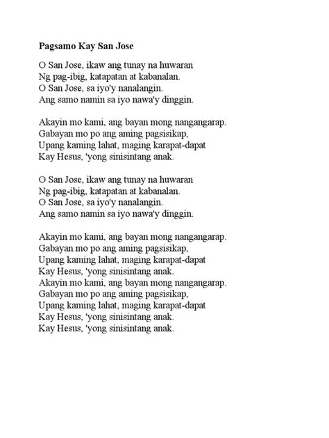 Image result for Pagsamo Kay San Jose