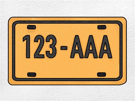 Image result for How to Draw a License Plate