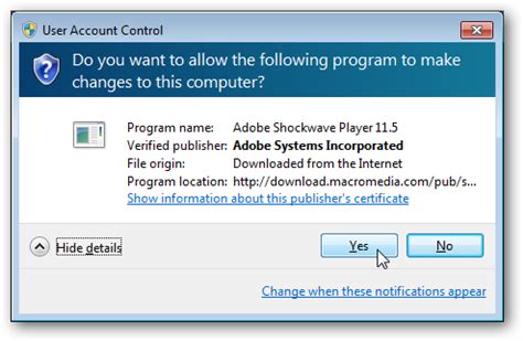 Image result for User Account Control Windows XP