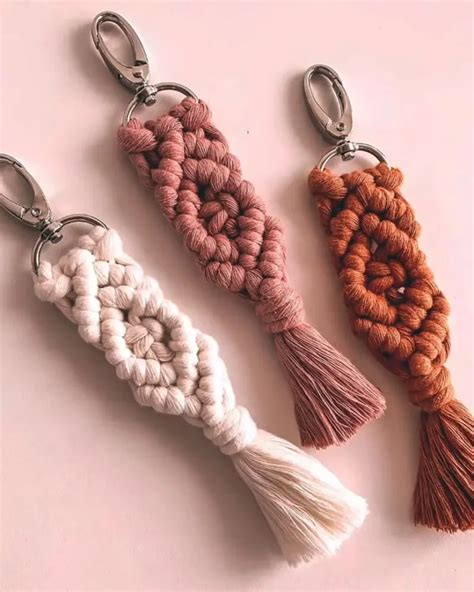 Image result for Macrame Keychain Instructions for Beginners