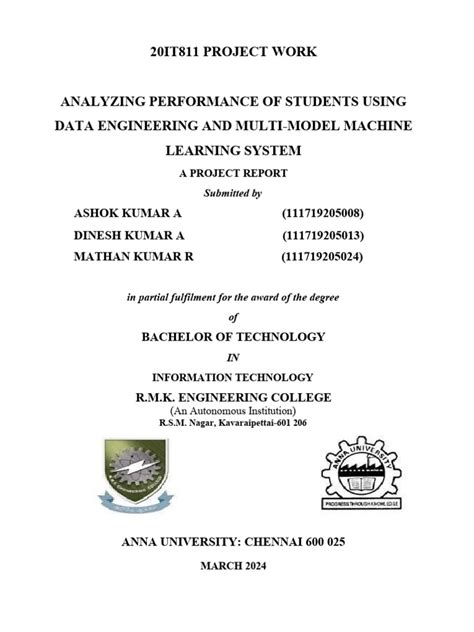 Image result for Machine Learning Project Report PDF