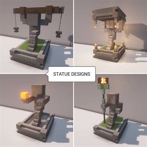 Image result for Building Ideas Minecraft Statue