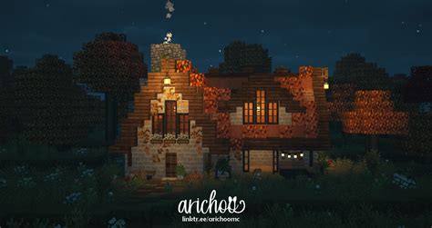 Image result for Minecraft Autumn Cottage Tutorial