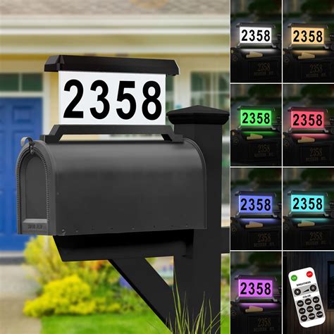 Image result for Lighted Mailbox Numbers