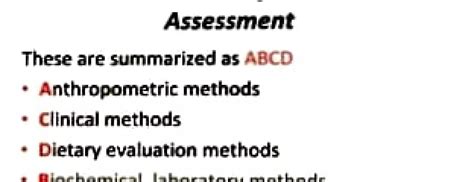 Image result for Nutritional Assessment Methods