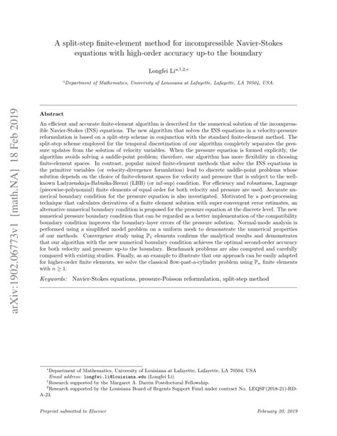 Image result for Navier-Stokes Equation Finite-Element Method