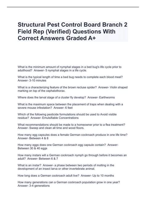 Image result for Structural Pest Control Test