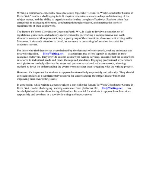 Image result for Return to Work Training