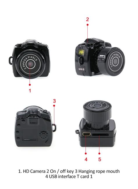Tiny Mini Camera - HD Video Audio Recorder Y2000 Camcorder