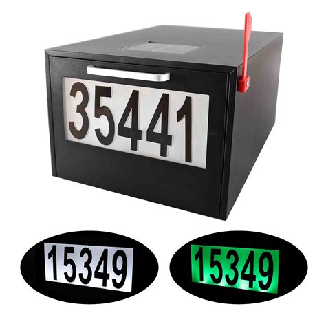 Image result for Lighted Mailbox Numbers