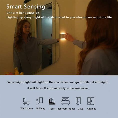 Led Smart Sensor Night Light, With Human & Motion Sensor, Light Sensor ...