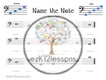 Image result for Bass Clef Notes Worksheet