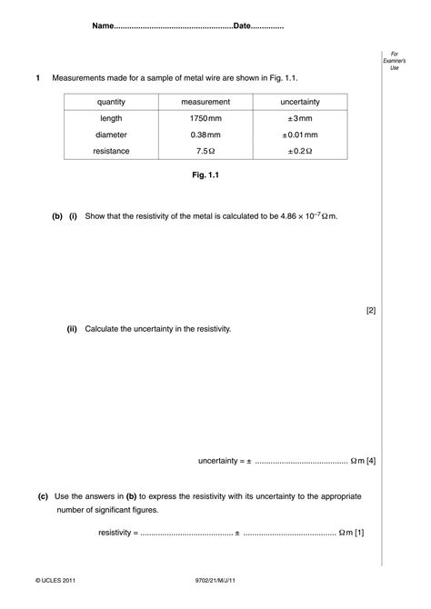 Image result for Physics Uncertainty Questions