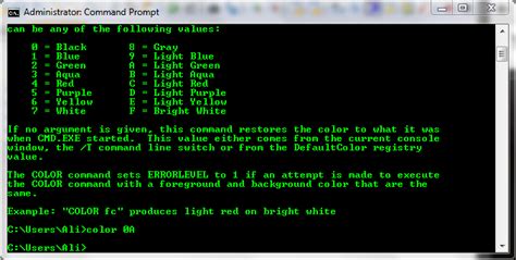 Image result for Cmd Color Table