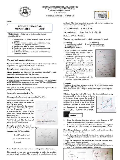 Image result for General Physics 1 Module 1 Grade 12
