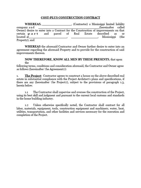 Image result for Cost Plus Percentage Contract Examples