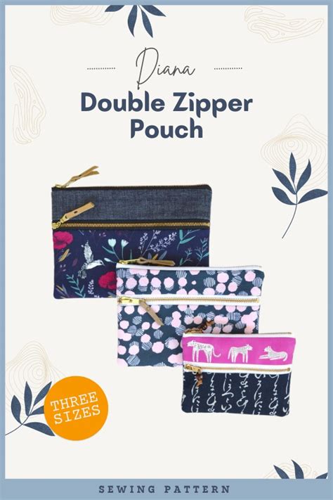 Image result for Double Zipper Mini Pouch Sewing Pattern