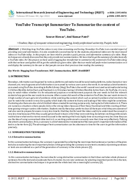 Image result for YouTube Transcript Summarizer Project