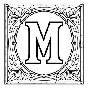 Image result for Coloring Block Letters Printable M